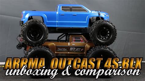 Arrma Outcast X S BLX Unboxing And Comparison YouTube