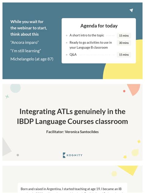 Integrating Atls Genuinely In The Ibdp Language Courses Classroom