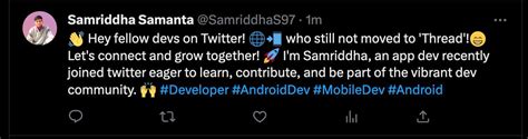 samriddha samanta on linkedin thread twitter appdeveloper