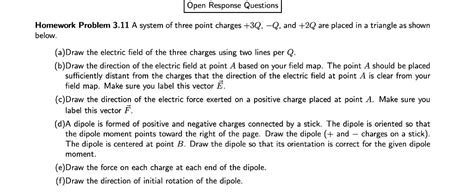 Solved Open Response Questions Homework Problem A System Of