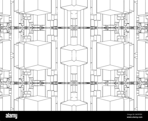 Abstract Urban City Of The Cube And Prism Vector Stock Vector Image