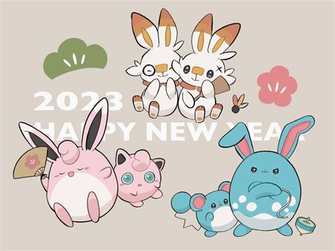 Scorbunny Jigglypuff Marill Azumarill And Wigglytuff Pokemon Drawn By Sumi Fms Danbooru