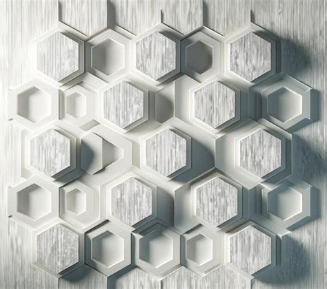 Minimalist Textured White Wallpaper With Hexagonal Pattern Premium Ai