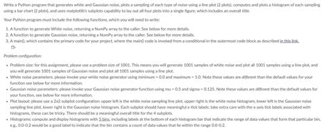 solved write a python program that generates white and