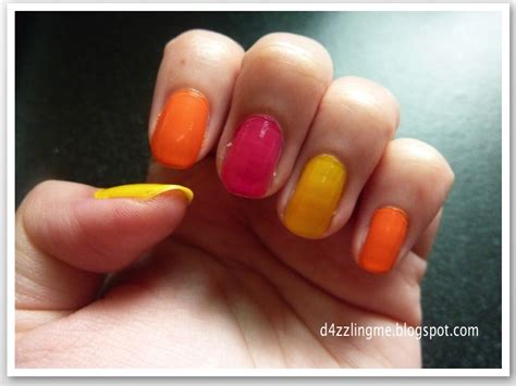 D4zzling Me Color Blocking Nail Art