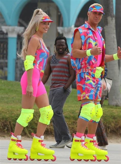 Ryan Gosling And Margot Robbie Wear Neon In Barbie Movie