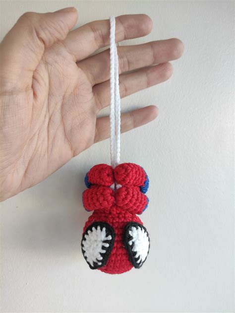 Spiderman Keychain Crochet Spiderman Keychain Crochet Amigurumi