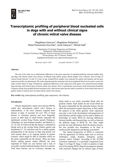 Pdf Transcriptomic Profiling Of Peripheral Blood Nucleated Cells In