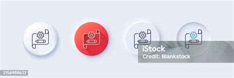 톱니바퀴 청사진 선 아이콘입니다 엔지니어링 도구 기호입니다 설정을 수정합니다 선 아이콘 벡터 3차원 형태에 대한 스톡 벡터 아트 및 기타 이미지 Istock