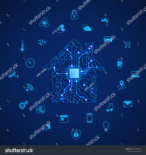 Smart House Iot Concept Remote Control Stock Illustration Shutterstock