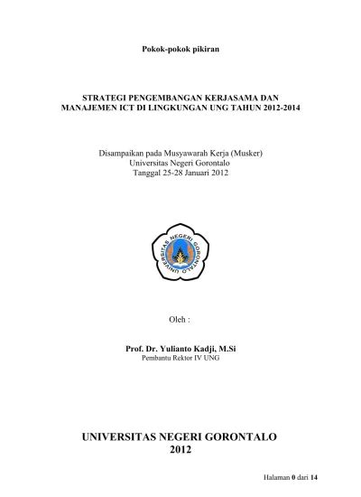 Universitas Negeri Gorontalo 2012