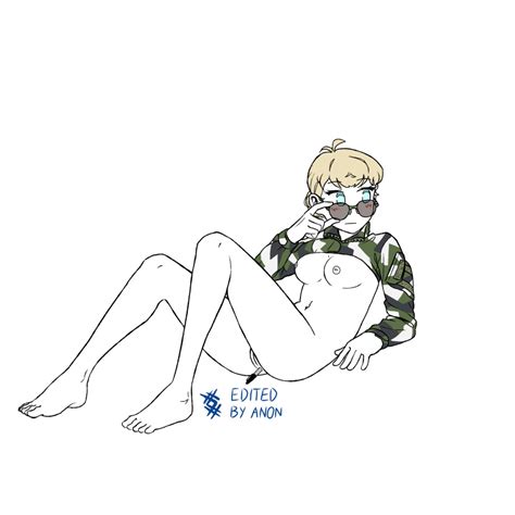 Rule 34 Blonde Hair Blue Eyes Blush Camouflage Edited Feet