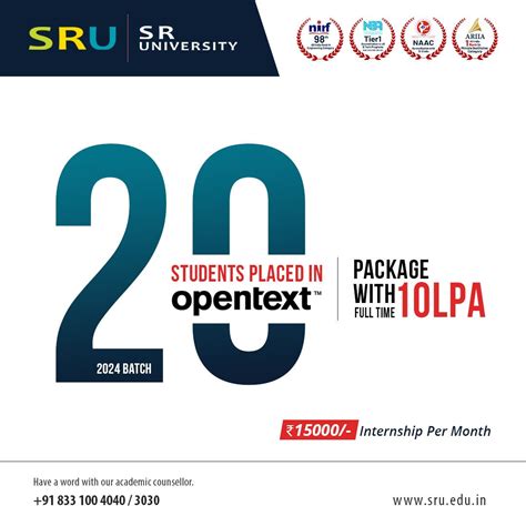 Sr University On Linkedin Sr Sruniversity Btech Campusplacement