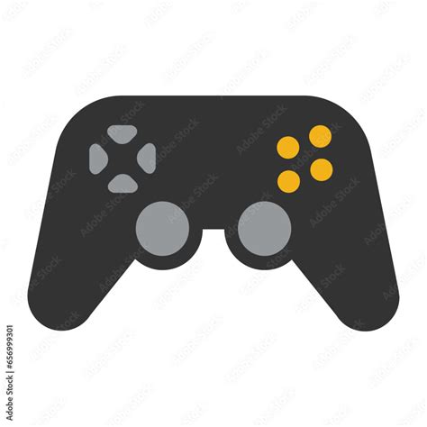 Video Game Vector Emoji Console Gamepad With D Pad Joysticks And Buttons Sign Design Stock
