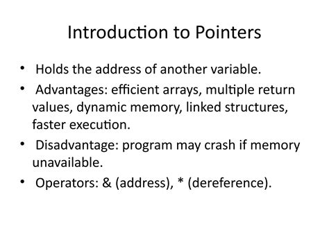 Pointers In C Programming Second Semester Pptx