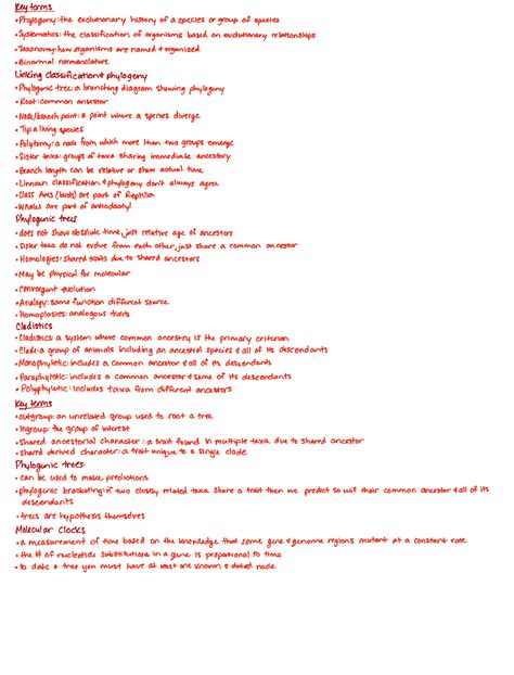 Phylogenetic Trees Notes 26 Biol 163 Studocu