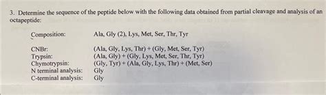 3 Determine The Sequence Of The Peptide Below With Chegg
