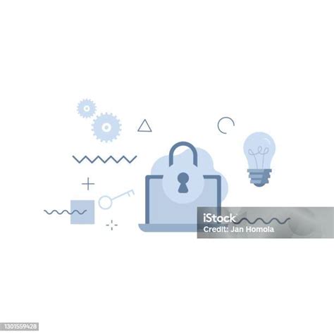 자물쇠 아이콘 개념이 있는 랩톱 컴퓨터입니다 벡터 그림입니다 아이콘에 대한 스톡 벡터 아트 및 기타 이미지 아이콘 0명 가상현실 Istock