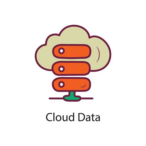 Cloud Data Filled Outline Icon Design Illustration Data Symbol On