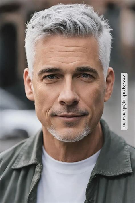 Modern Gray Hairstyles For Men Sparklingsilvers Short Haircuts For