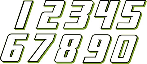 racing number fonts 7