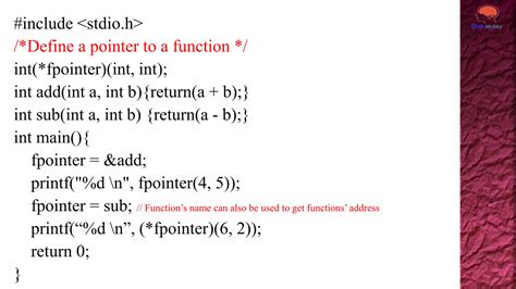 function pointer ppt