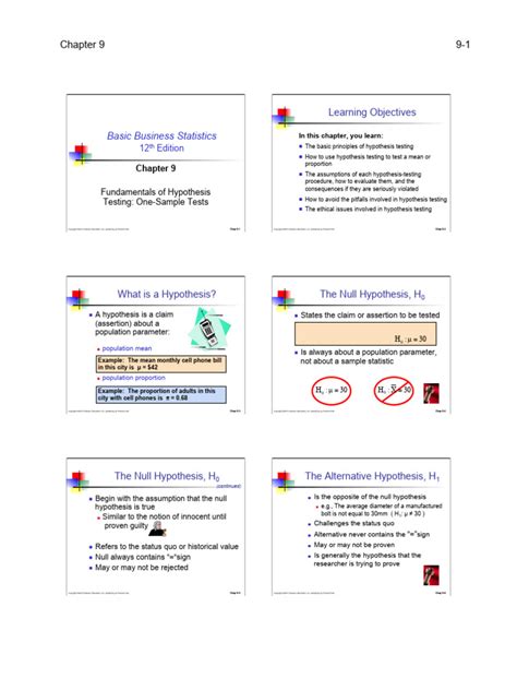Ch09 Pdf Type I And Type Ii Errors Null Hypothesis