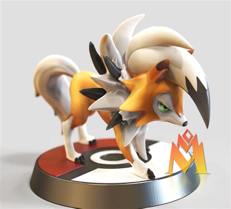 Forma Del Crepúsculo De Lycanroc Fan Art Figurilla PokÉmon