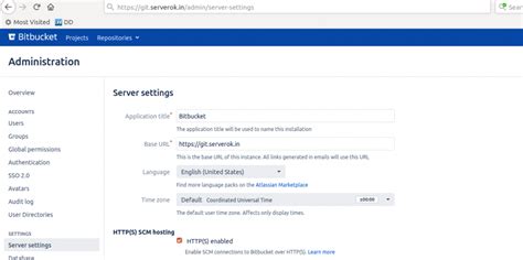 Enable SSL On BitBucket Server ServerOK