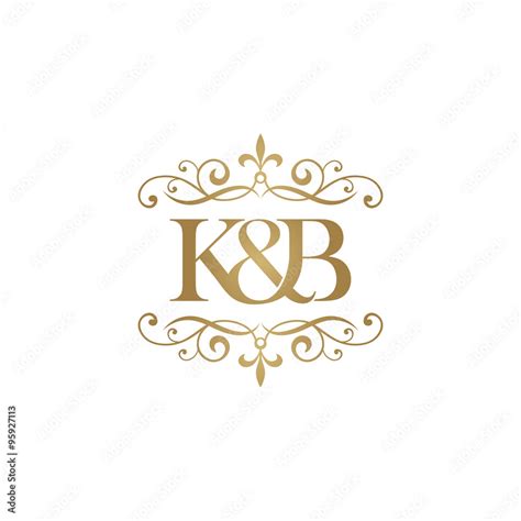 Kandb Initial Logo Ornament Ampersand Monogram Golden Logo Stock Vector Adobe Stock