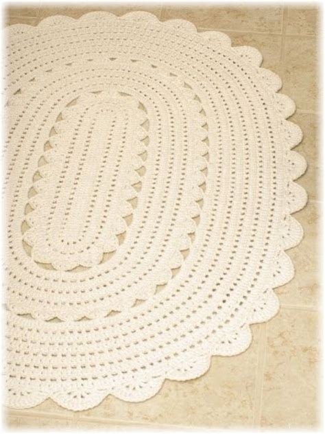 Handy Crafter Freshly Finished Oval Crocheted Doily Rug Crochet Doily Rug Crochet Rug