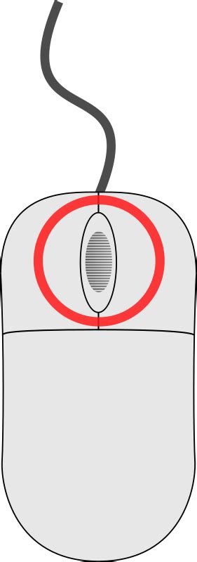 middle mouse button scrollwheel openclipart