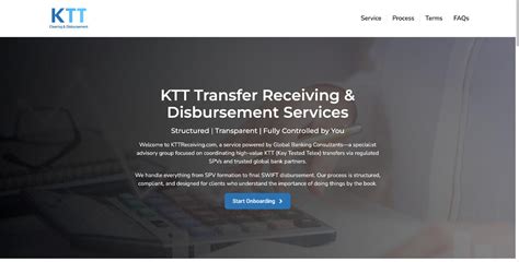 Ktt Receiving And Disbursement Via Dedicated Spvs