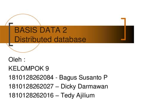 Ppt Distributed Database