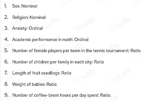 Solved B Identify Whether The Following Observations Are Nominal