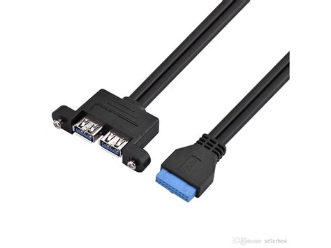 Pin Motherboard To Dual Usb Cable With Screw Panel Main Board Pin Connector Cable To