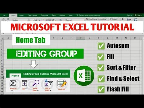 How To Use Editing Group In Excel The Easy Way Excel Tutorial