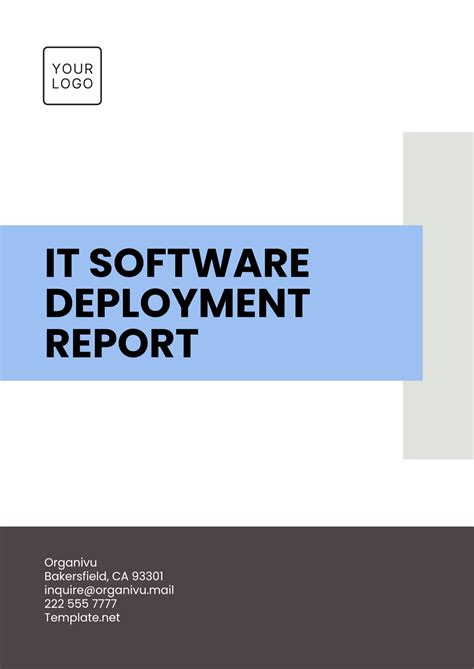 Free It Software Deployment Report Template To Edit Online