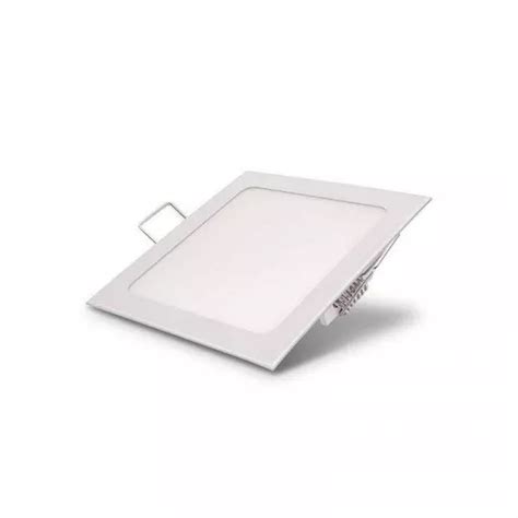 Plafonnier LED 24W 2160lm 85 265V IP40 Carré Blanc Blanc Naturel 4000K