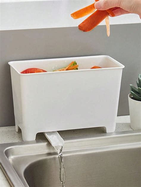 Kitchen Sink Side Trash Can With Drainage Food Waste And Juice Filter