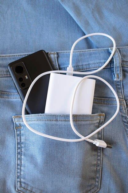 Premium Photo Power Bank External Battery And Usb Cable Universal Mobile Battery