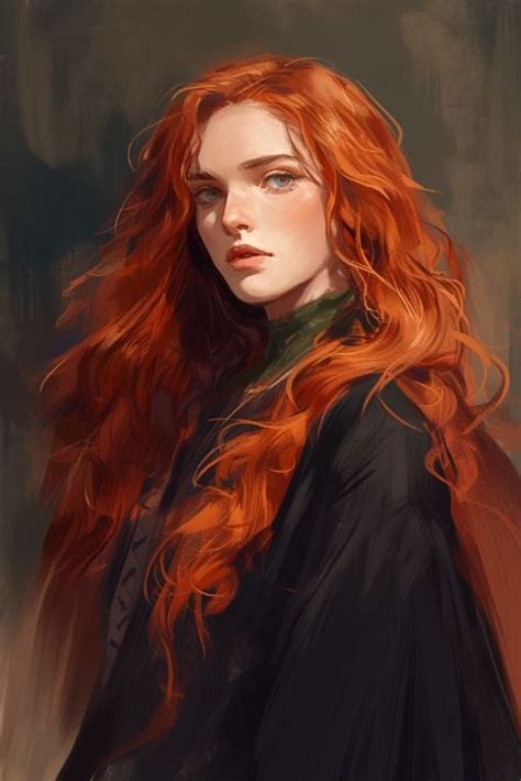 Female Human Wizard Redhead Art Character Illustration Character Inspiration