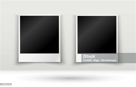 투명 한 배경에 사진의 벡터 그림입니다 사진에 대한 모형 즉석카메라에 대한 스톡 사진 및 기타 이미지 즉석카메라 투명 배경 배경 주제 Istock