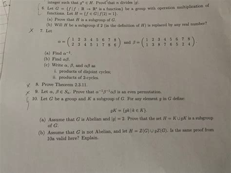 Solved Integer Such That G E H Prove That N Divides Gl 6