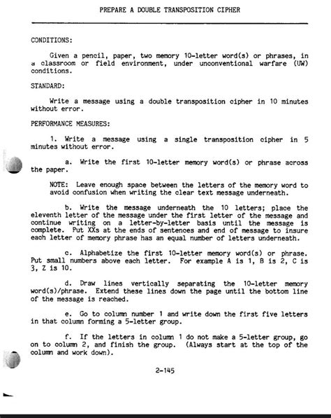 Solved Prepare A Double Transposition Cipher Conditions
