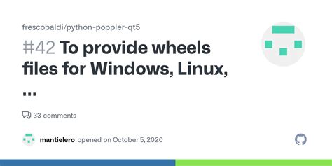 To Provide Wheels Files For Windows Linux Issue