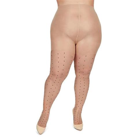 Memoi Intimates And Sleepwear Memoi Pindot Sheer Plus Size Curvy