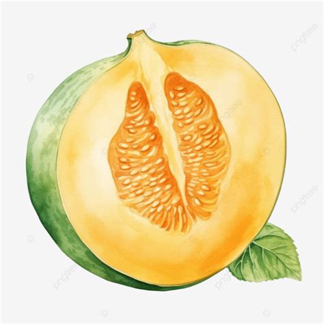 哈密 瓜水彩插圖ai生成 哈密瓜 水彩 瓜png去背圖片素材免費下載，免摳圖設計圖案下載 Pngtree