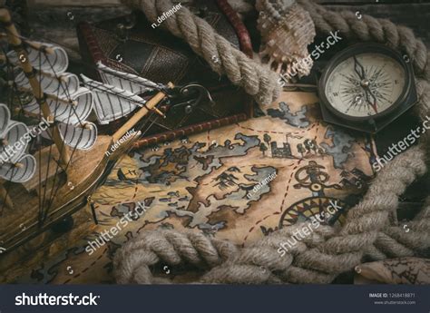 Pirate Treasure Map Compass