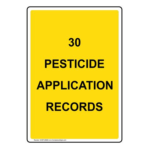 Portrait Pesticide Application Central Posting Sign Nhep 26987